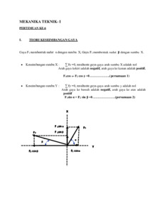 Pertemuan Ke-6:latihan Soal Keseimbangan Gaya-gaya - Repository